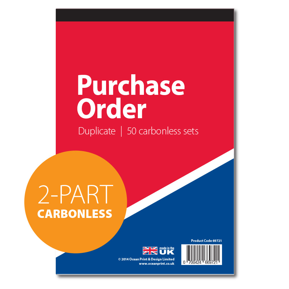 Purchase Order Book, A5, Duplicate (69721) – Ocean Pads