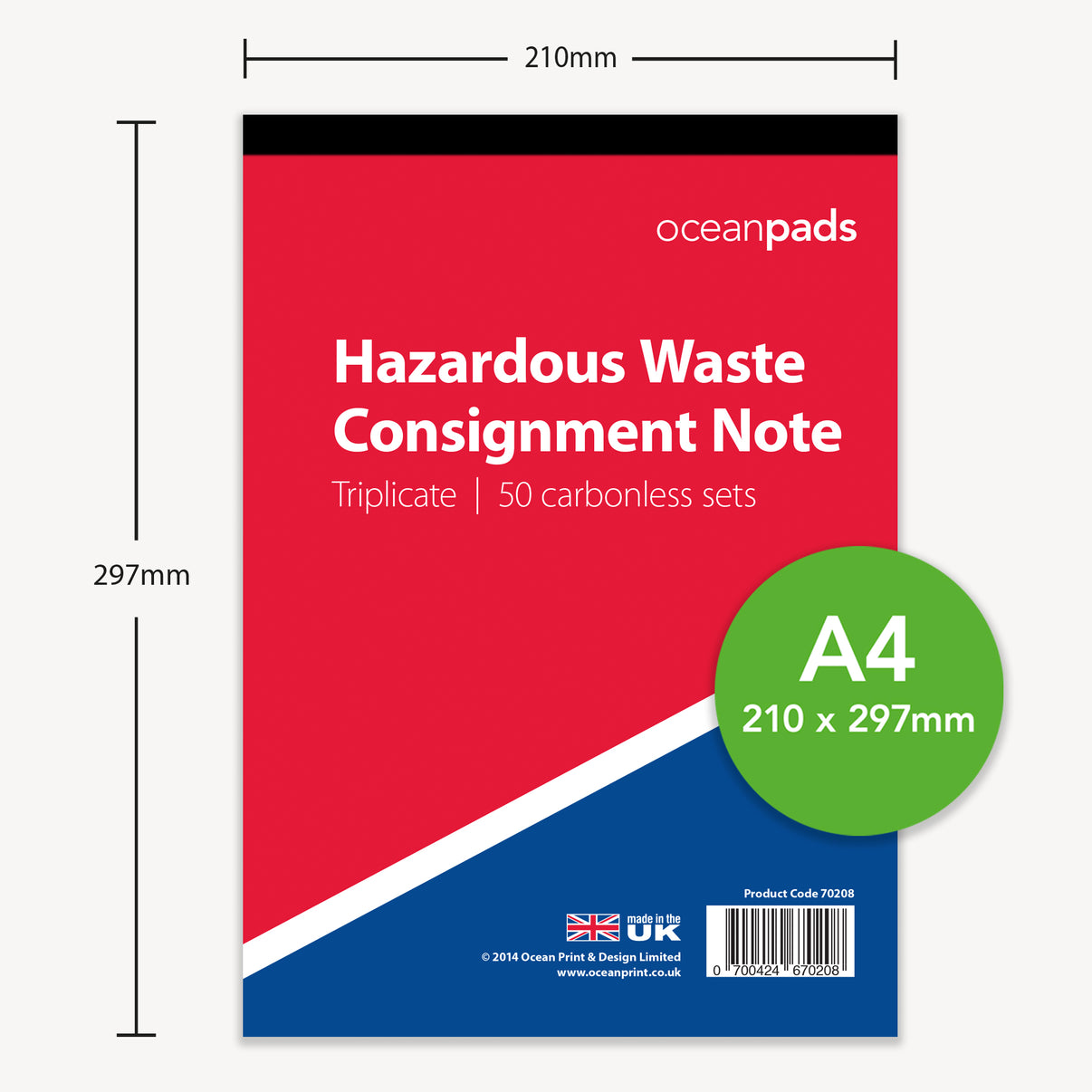 Environment Agency Hazardous Waste Consignment Note HWCN01v112 (70208 ...