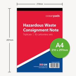 Environment Agency Hazardous Waste Consignment Note HWCN01v112 (70208 ...